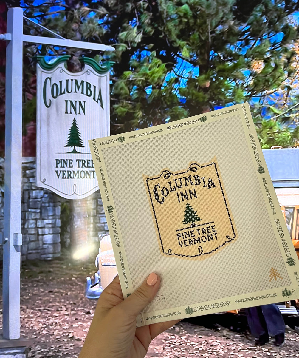Columbia Inn Sign from White Christmas Handpainted Needlepoint Canvas ...