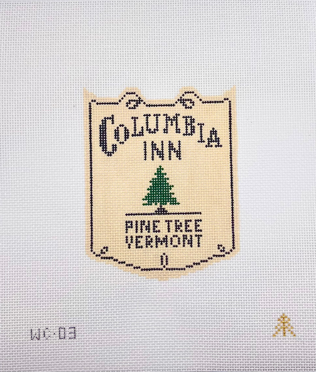 Columbia Inn Sign from White Christmas Handpainted Needlepoint Canvas ...