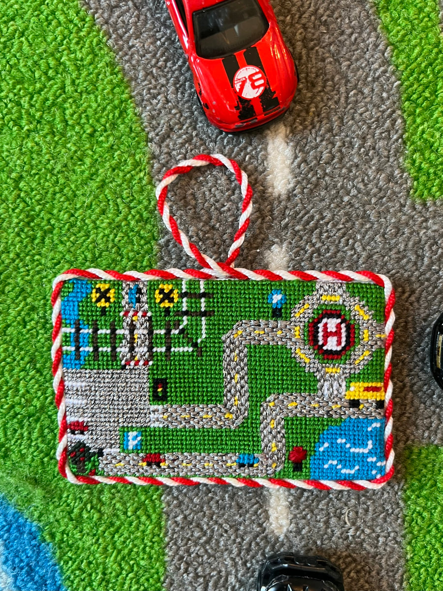 Mini Car Play Mat – Evergreen Needlepoint
