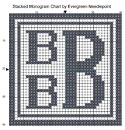 Stacked Monogram Chart- Digital Download – Evergreen Needlepoint