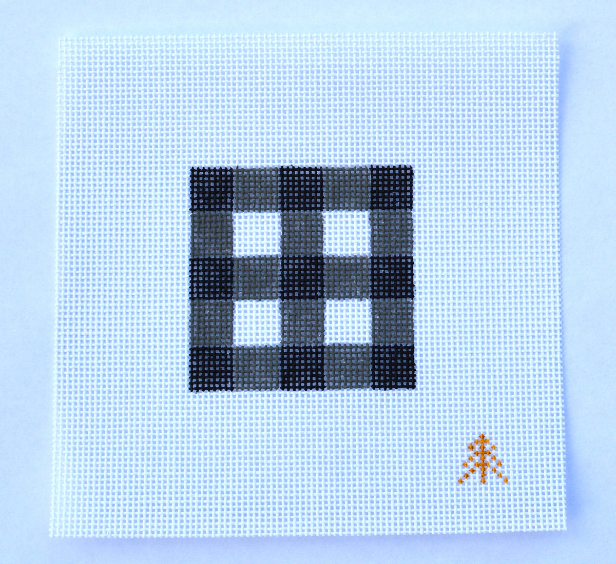 Black and White Buffalo Check Needlepoint Canvas Insert for Can Cozy ...