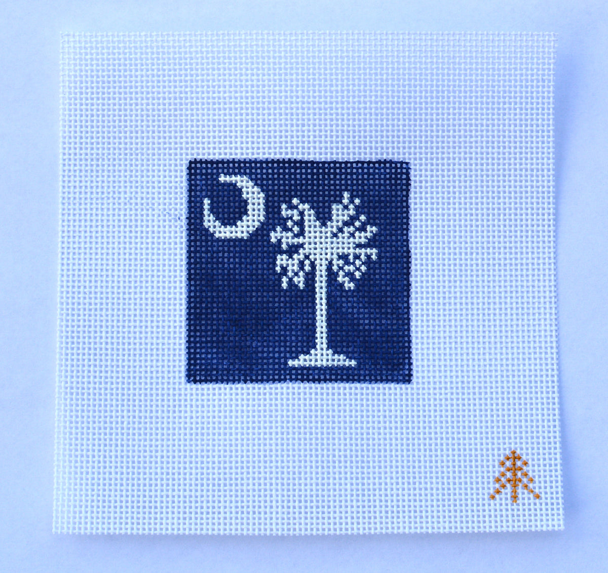 South Carolina State Flag Needlepoint Canvas Insert for Can Cozy ...